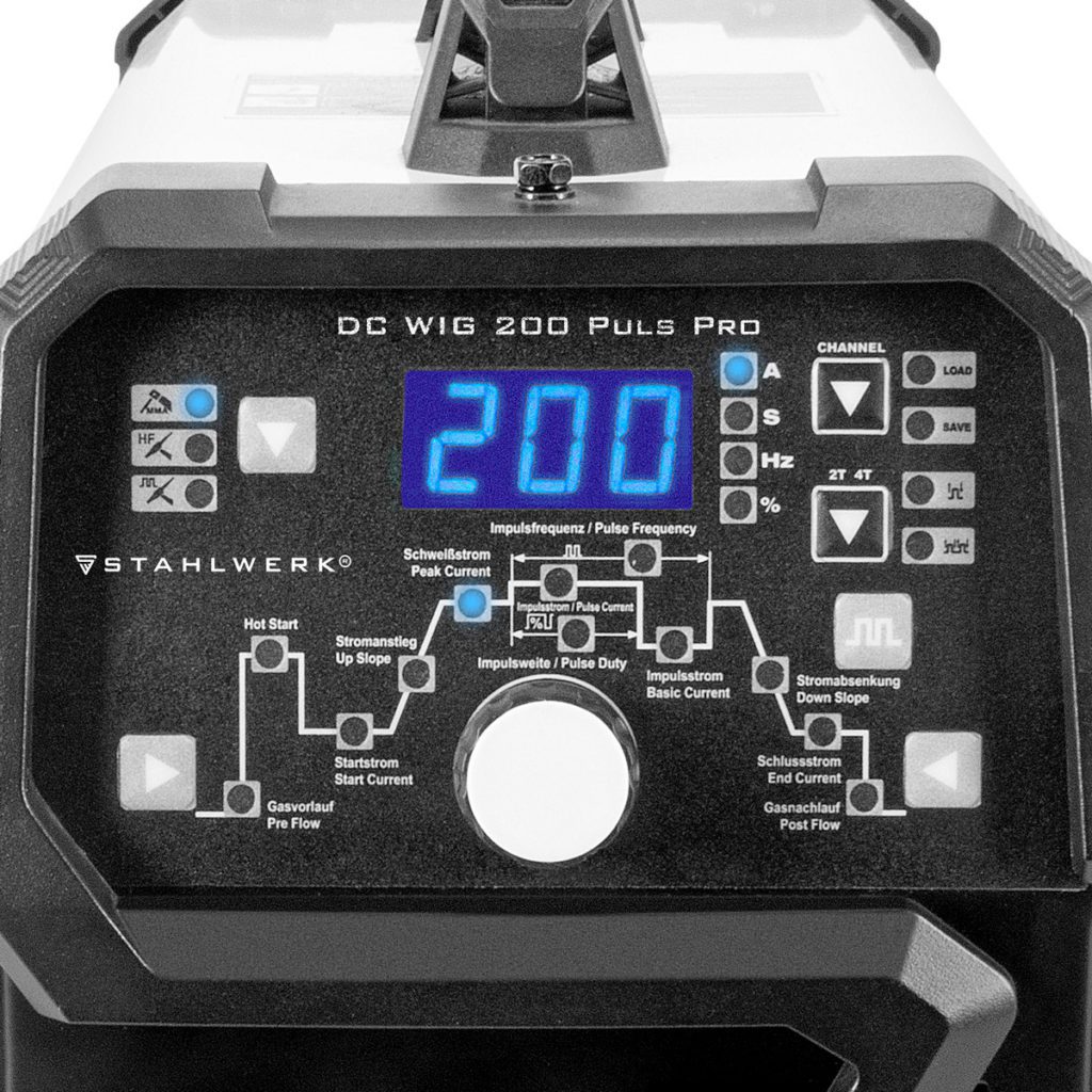 STAHLWERK DC TIG 200 Pulse Pro - Digital Professional HF TIG Welder ...